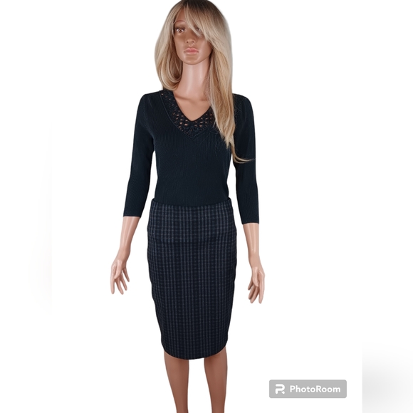 Shinestar | Skirts | Shinestar Plaid Form Fitting Below The Knee Skirt ...